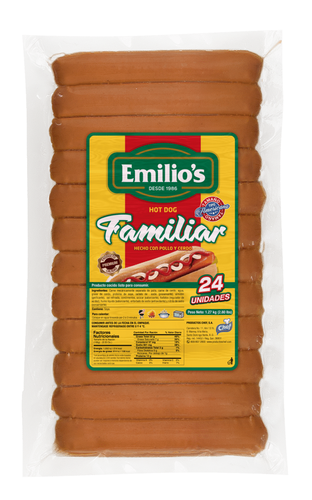 PRODUCTOS CHEF - HOT DOG FAMILIAR