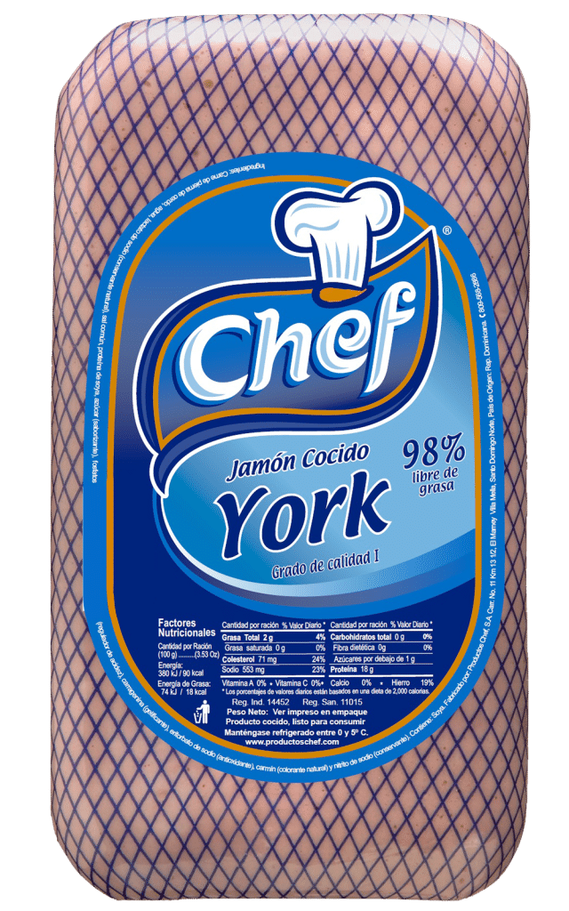 PRODUCTOS CHEF - JAMON COCIDO YORK