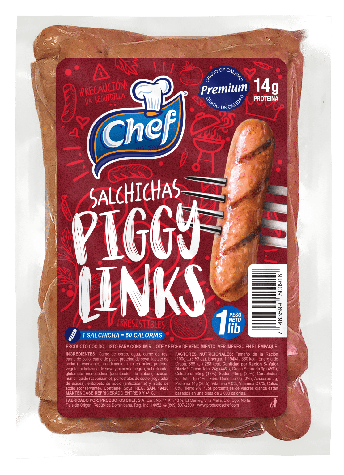 PRODUCTOS CHEF - SALCHICHAS PIGGY LINKS